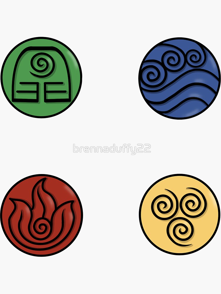 "Avatar Nations Sticker Set" Sticker for Sale by brennaduffy22 | Redbubble