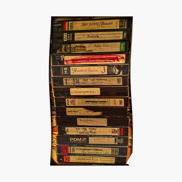 "Retro VHS tape tags!" Poster by TwistedRetro | Redbubble