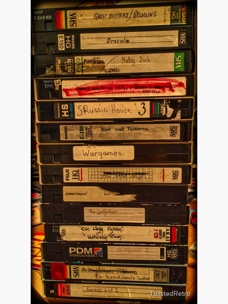 "vVintage / Retro VHS tape tags!" Sticker for Sale by TwistedRetro ...