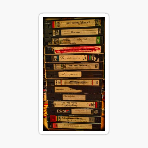 "vVintage / Retro VHS tape tags!" Sticker for Sale by TwistedRetro ...