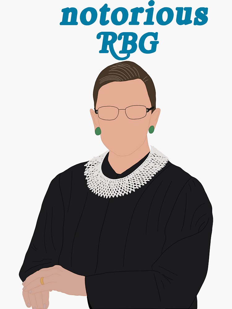 "notorious RBG" Sticker for Sale by designedbylyssa | Redbubble