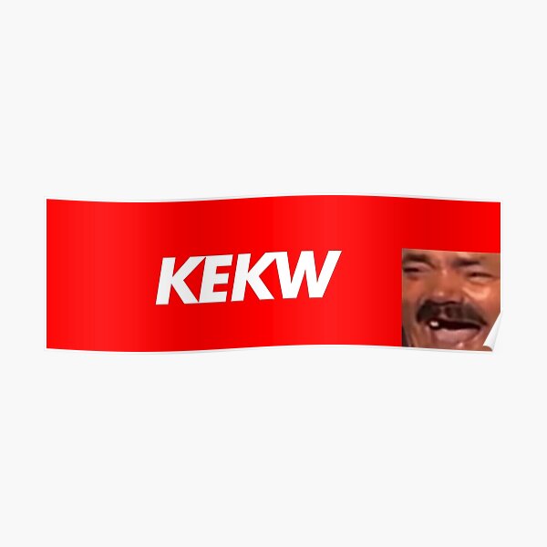 Póster «KEKW Red Box Twitch emote Meme BTTV Mejor Twitch TV Merch» de ...