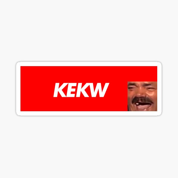 "KEKW Red Box Twitch emote Meme BTTV Better Twitch TV Merch" Sticker ...