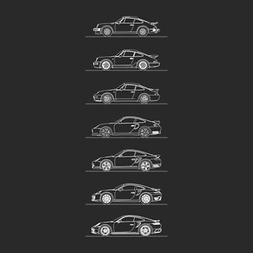 "Porsche 911 Turbo Evolution" Postcard for Sale by artlinescars | Redbubble