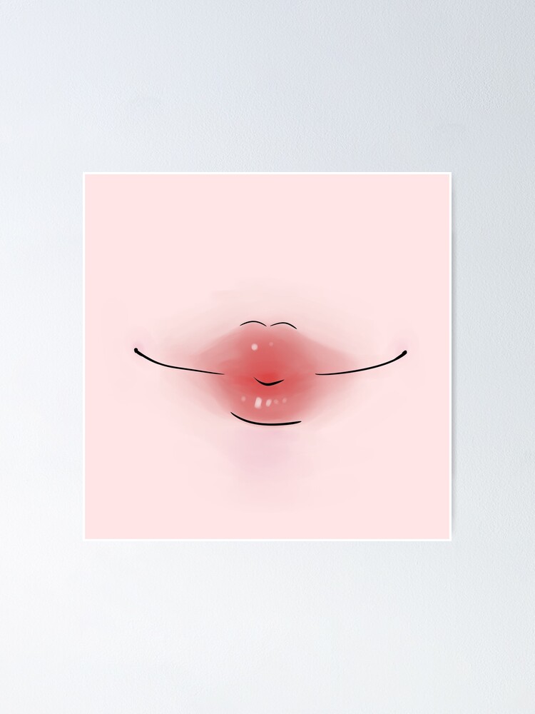 Female Lips Pink Anime Poster For Sale By Jihikuma Redbubble