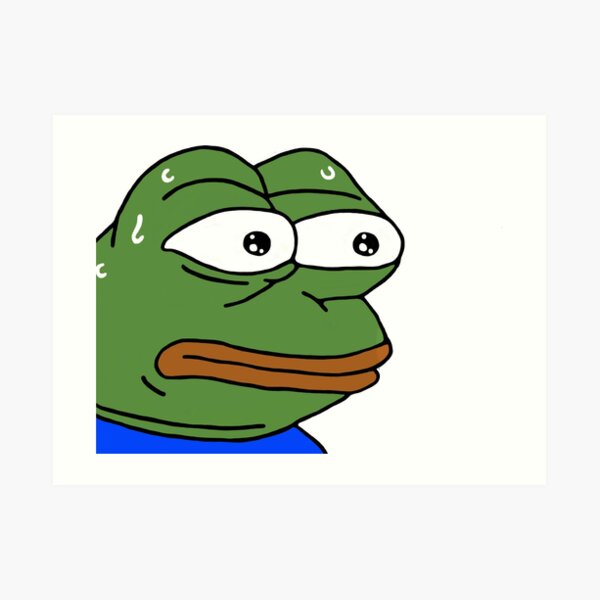 "monkaS Twitch emote Meme BTTV Better Twitch TV Merch" Art Print by ...