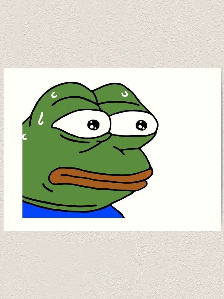 "monkaS Twitch emote Meme BTTV Better Twitch TV Merch" Art Print by ...