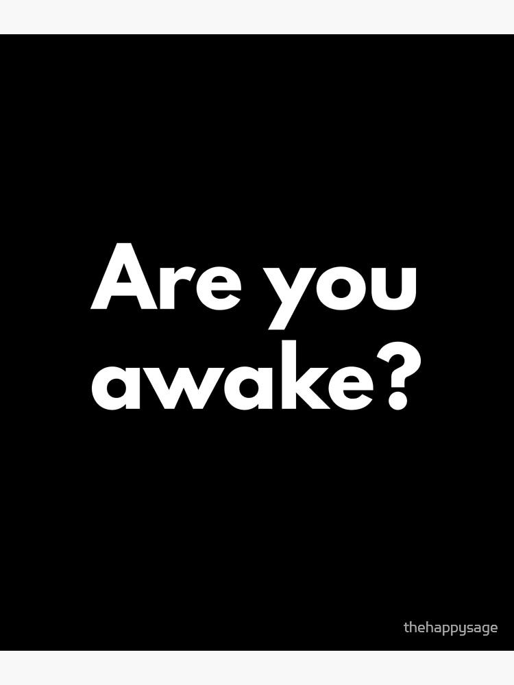 "Are you awake?" Poster by thehappysage | Redbubble