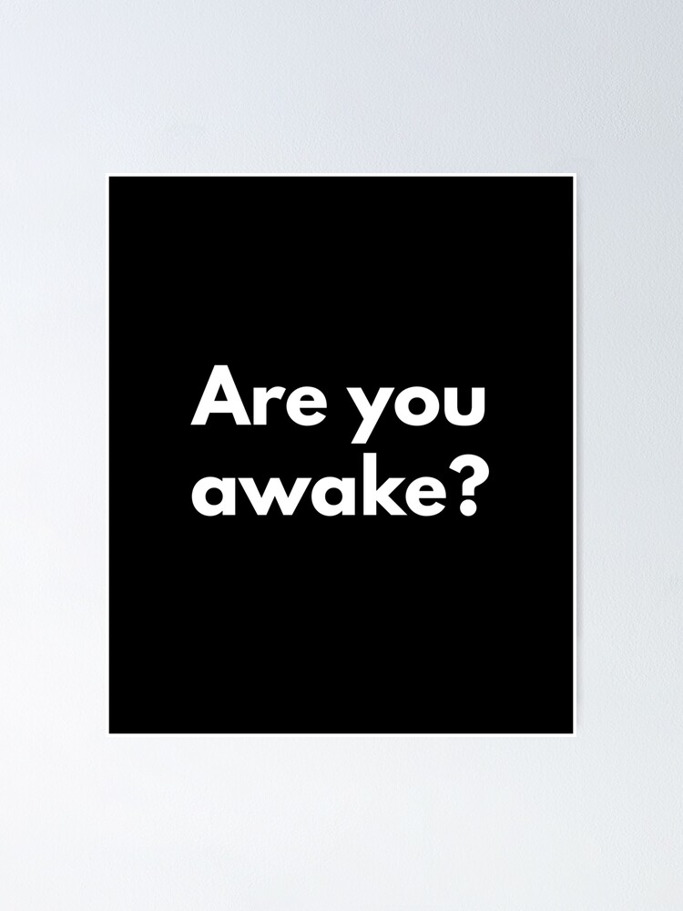 "Are you awake?" Poster by thehappysage | Redbubble