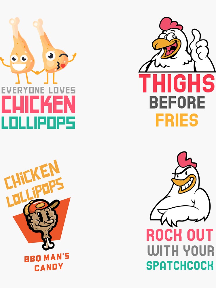 "BBQ Chicken Sticker Pack" Sticker by AndApArt | Redbubble