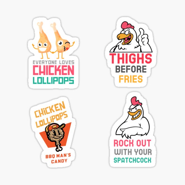 "BBQ Chicken Sticker Pack" Sticker by AndApArt | Redbubble