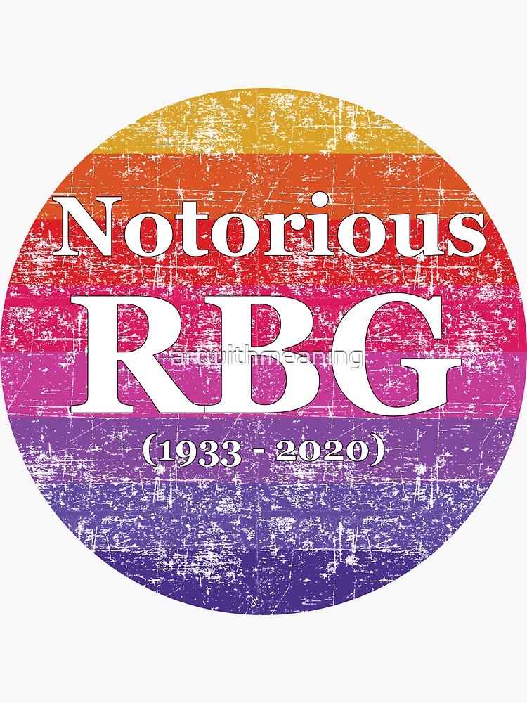 "Notorious RBG" Sticker by artwithmeaning | Redbubble