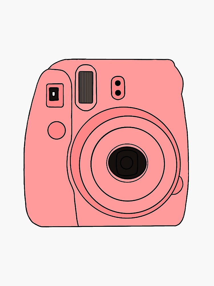 "Pink Polaroid Camera" Sticker by broadway-bliss | Redbubble