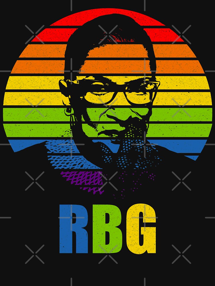 "Ruth Bader Ginsburg RBG LGBT Rainbow Sunset" T-shirt by ...