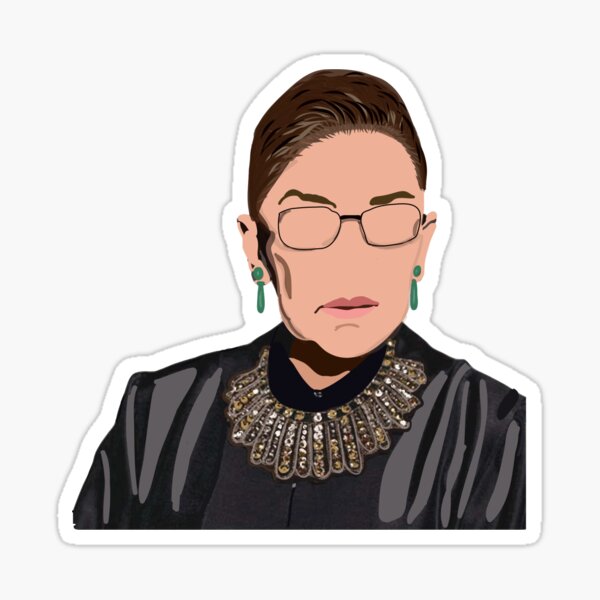 "Ruth Bader Ginsburg Art" Sticker for Sale by christinamaire | Redbubble