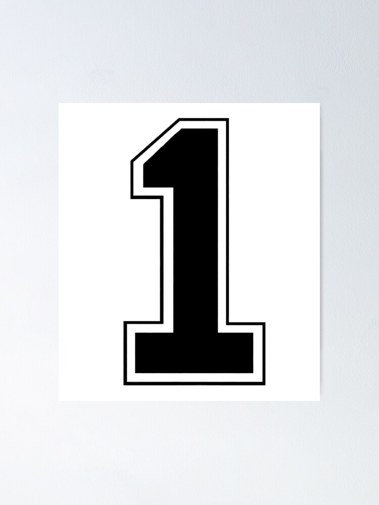 "Jersey Number One" Poster for Sale by stay-grateful | Redbubble