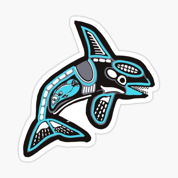 "Blue Orca" Sticker for Sale by CaroleLynne | Redbubble