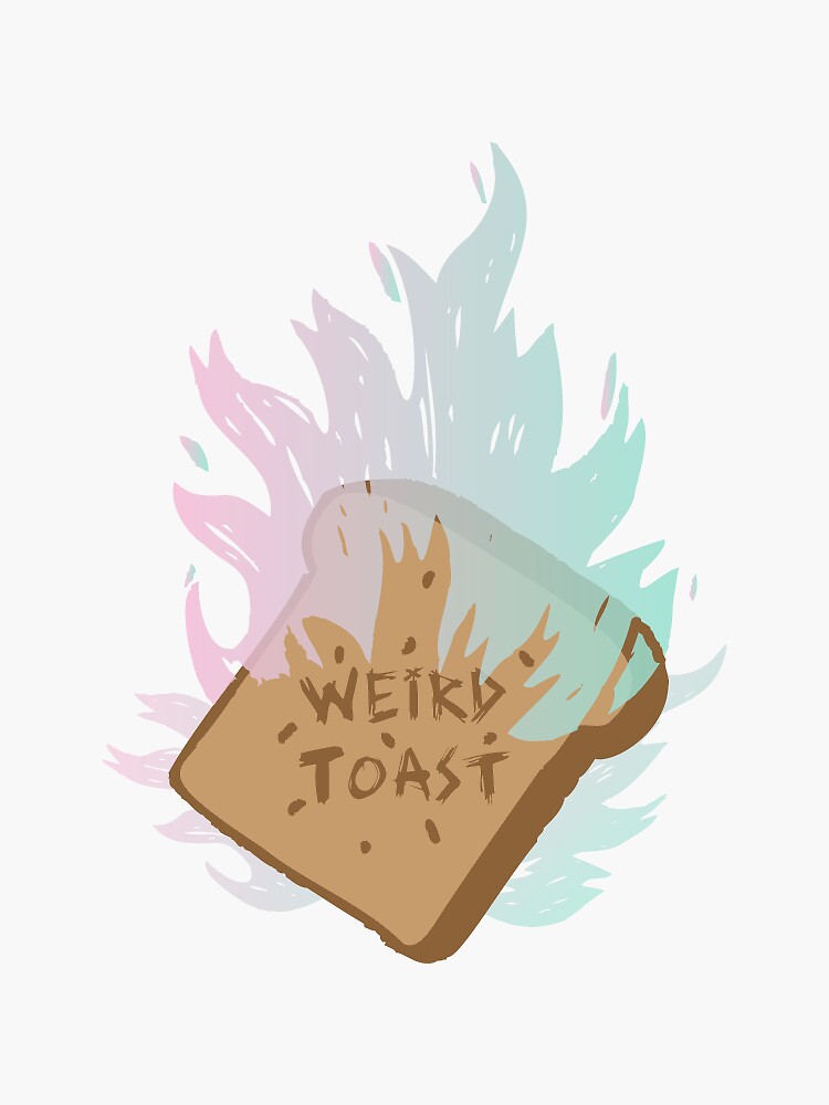 "Weird Toast logo" Sticker by WeirdToast | Redbubble