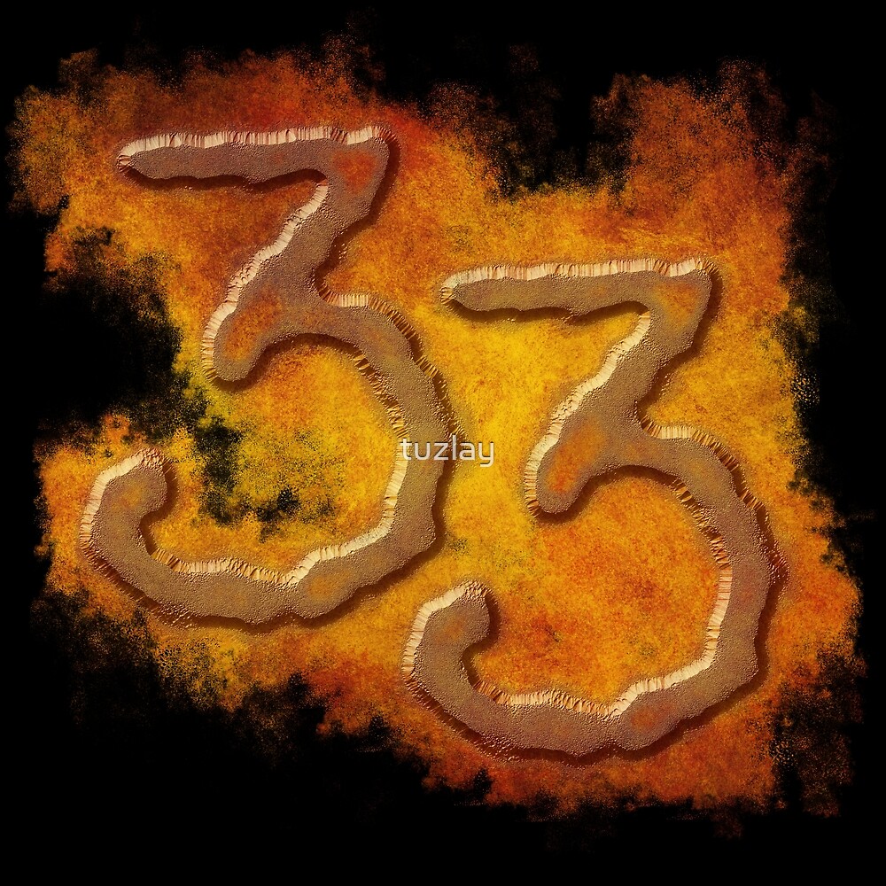 "Number 33 in grunge style" by tuzlay | Redbubble