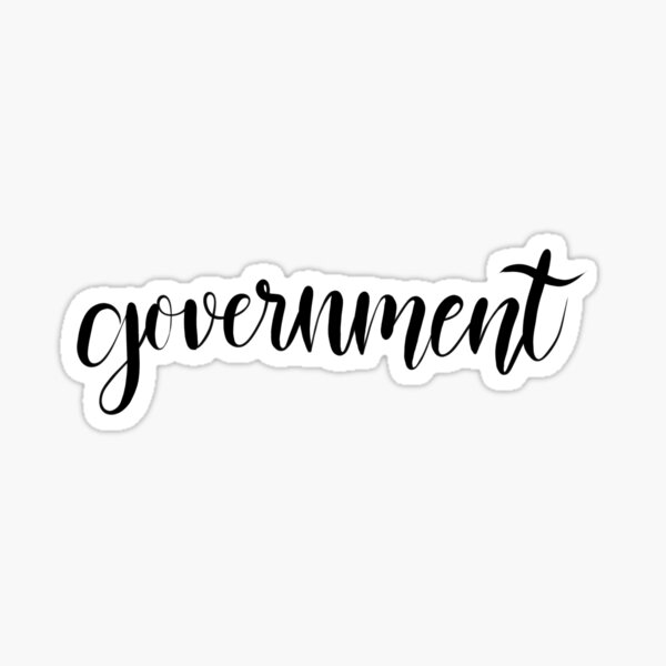 "Government Calligraphy" Sticker for Sale by YitingZarts | Redbubble
