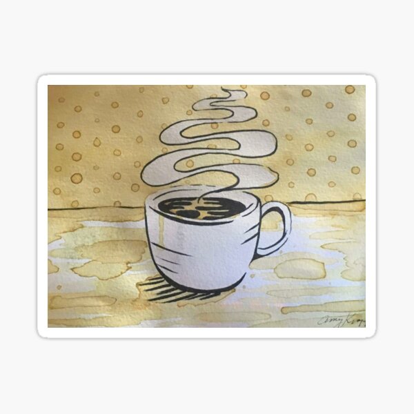 "Hot Coffee" Sticker for Sale by amyreneeknapp | Redbubble