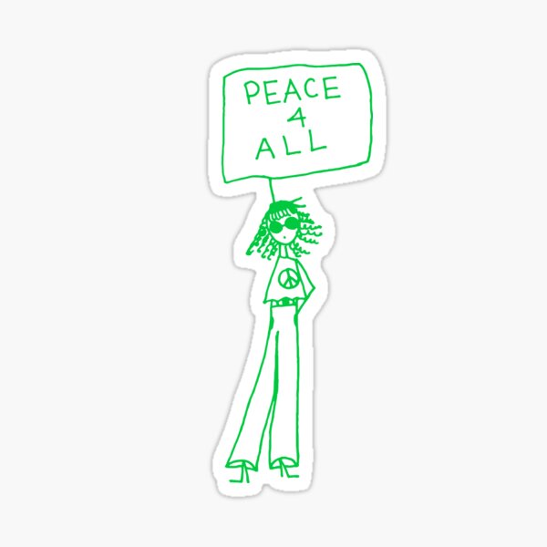 "Peace 4 All" Sticker for Sale by sticky-nikki | Redbubble