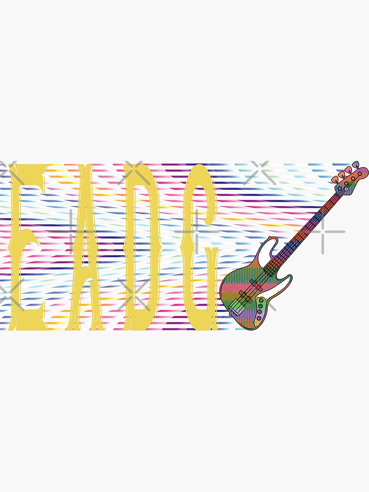 "EADG Electric Bass Guitar Note" Sticker for Sale by FunThingstoDo ...