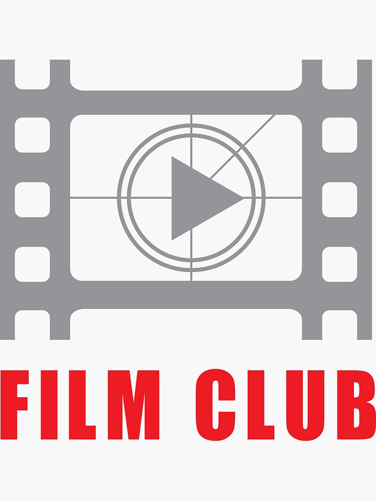 "FILM CLUB" Sticker for Sale by artdesignforyou | Redbubble