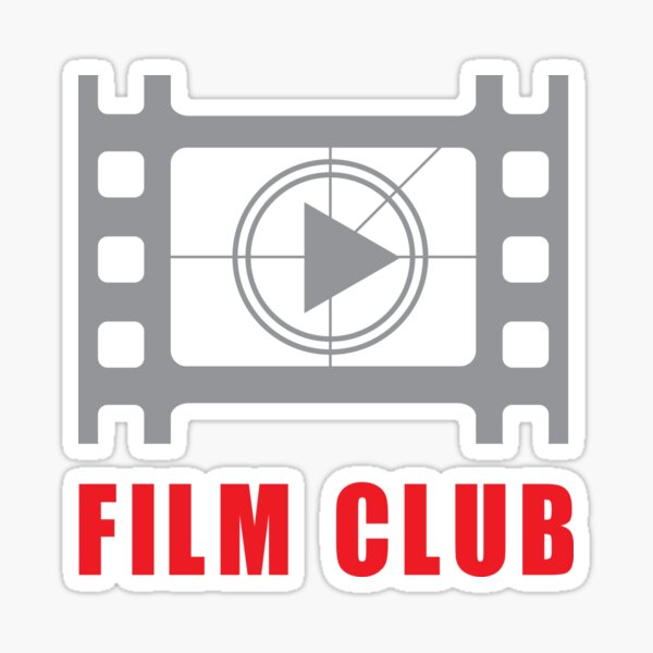 "FILM CLUB" Sticker for Sale by artdesignforyou | Redbubble