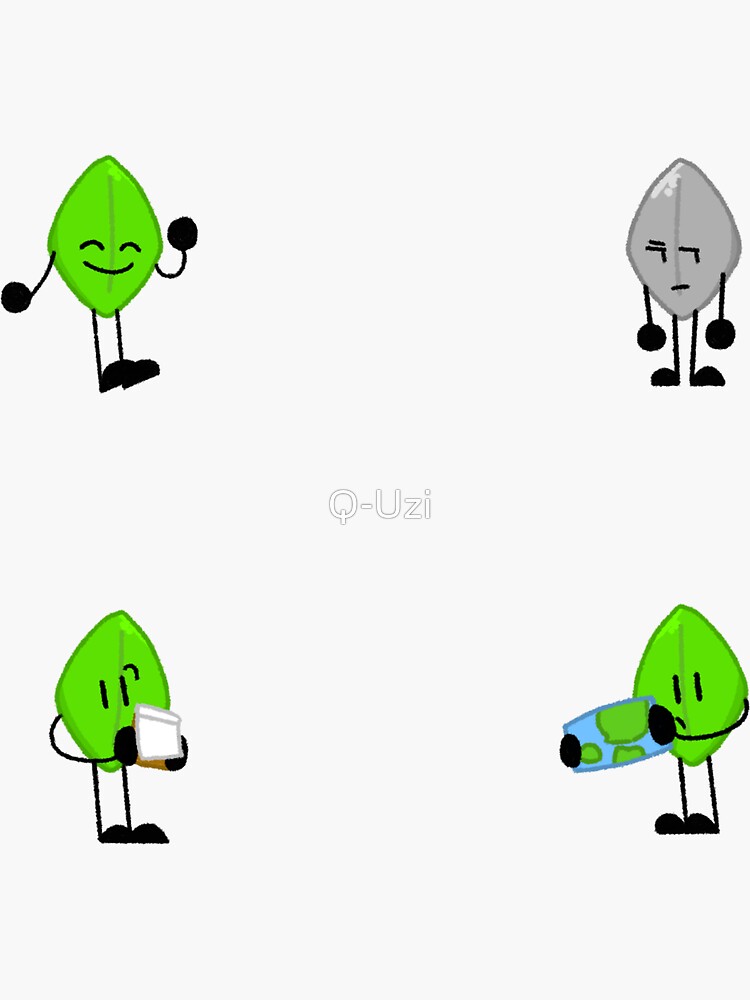 "BFB Leafy Sticker Pack" Sticker for Sale by Q-Uzi | Redbubble