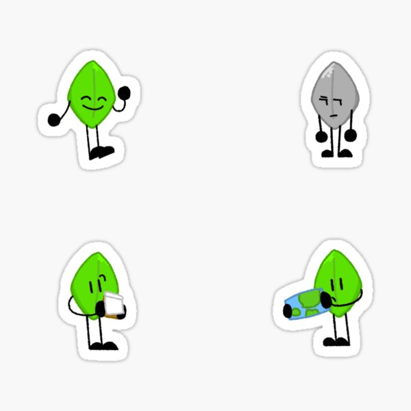 "BFB Leafy Sticker Pack" Sticker for Sale by Q-Uzi | Redbubble