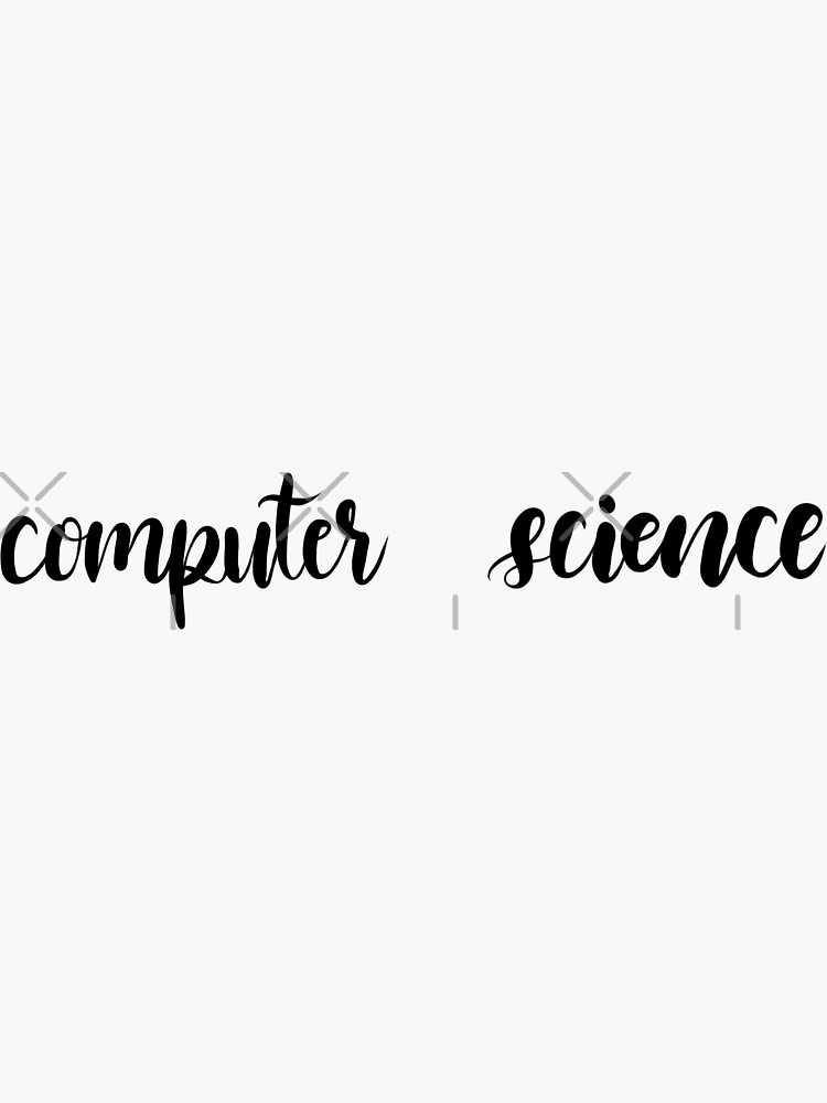 "computer science Calligraphy" Sticker for Sale by YitingZarts | Redbubble