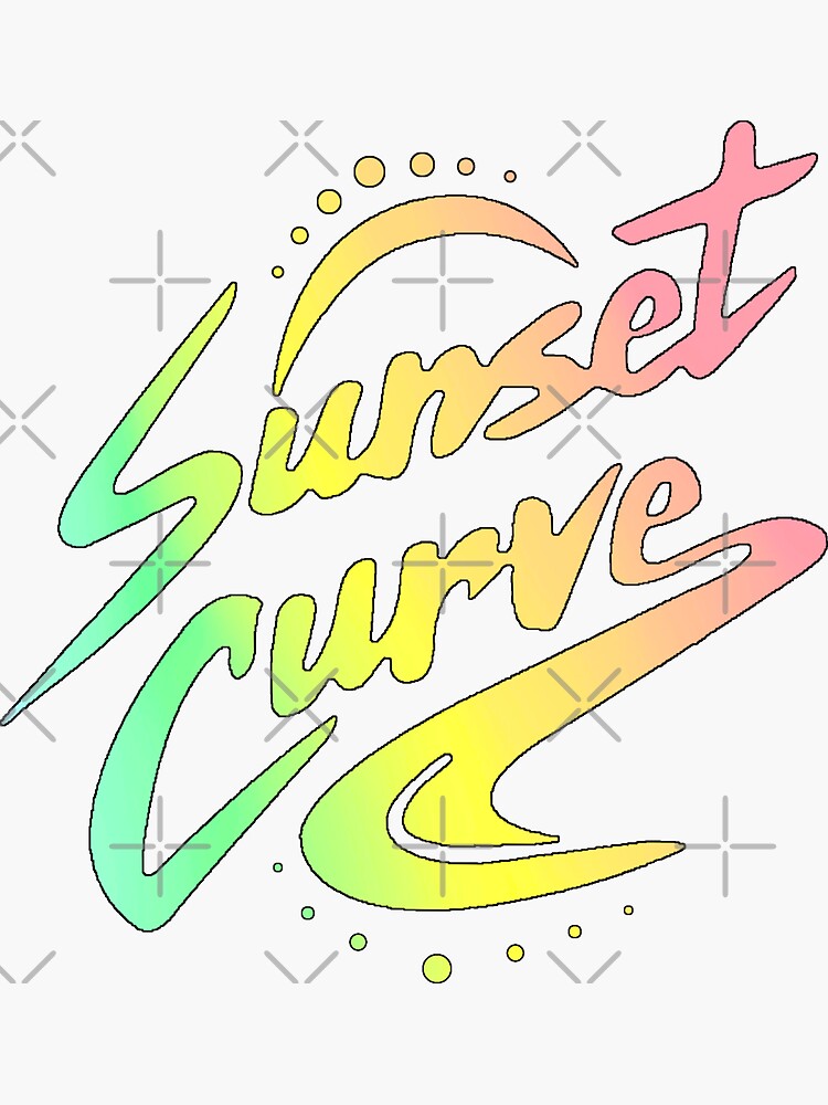 "Sunset Curve Logo Black Outline" Sticker for Sale by carrierose ...