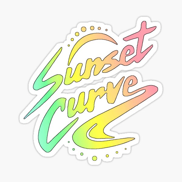 "Sunset Curve Logo Black Outline" Sticker for Sale by carrierose ...