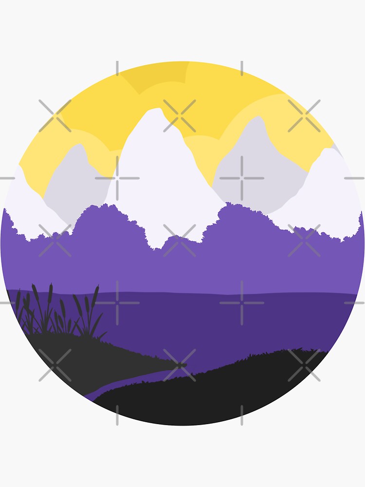 ""subtle" nonbinary flag" Sticker for Sale by justannartist | Redbubble