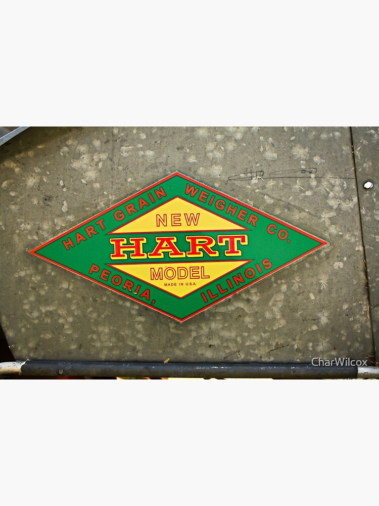 Lámina metálica «Logotipo de Hart Grain Weigher Co. de una trilladora ...