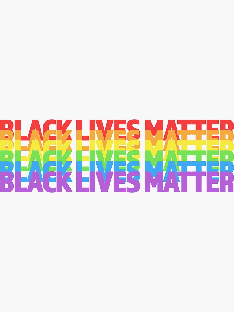 "rainbow blm " Sticker by brookenich05 | Redbubble