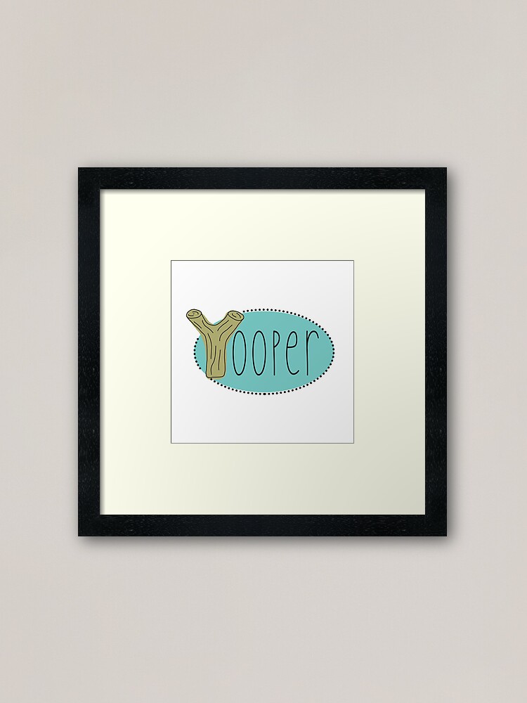 "yooper (blue)" Framed Art Print for Sale by brookenich05 | Redbubble