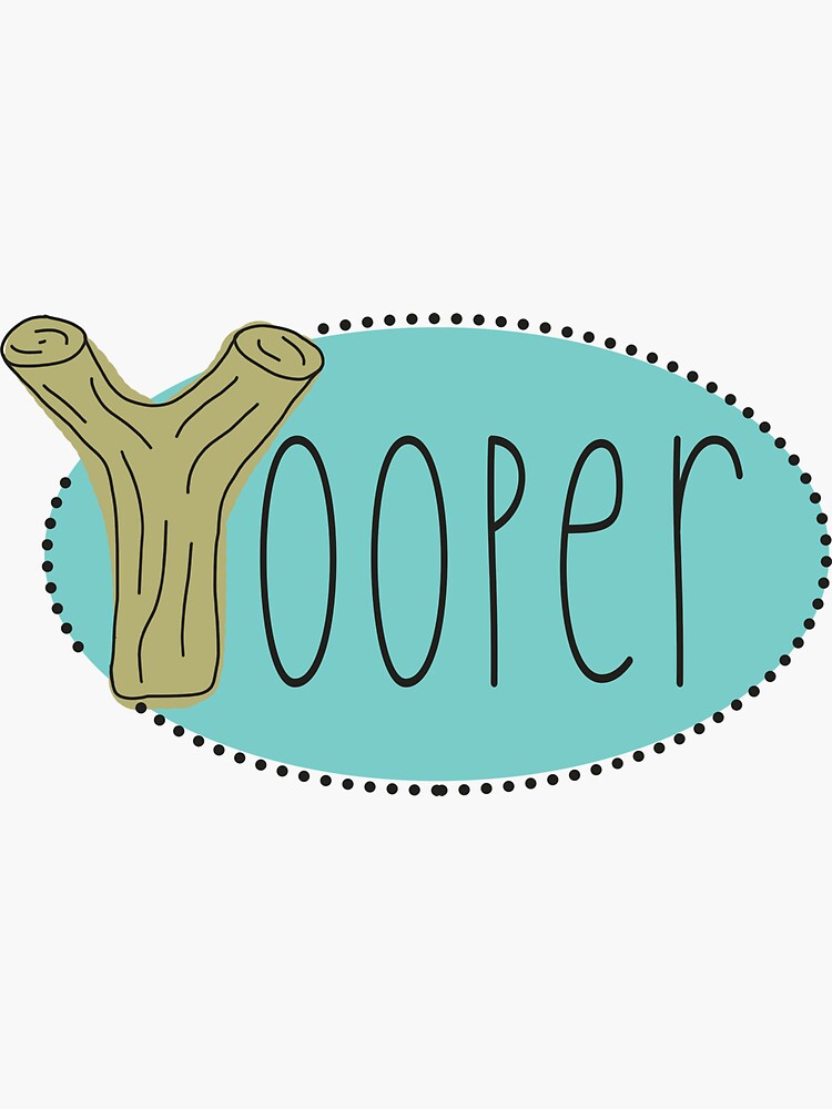 "yooper (blue)" Sticker for Sale by brookenich05 | Redbubble