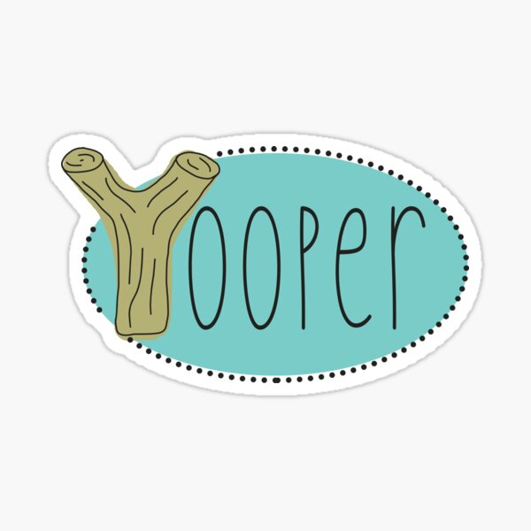 "yooper (blue)" Sticker for Sale by brookenich05 | Redbubble