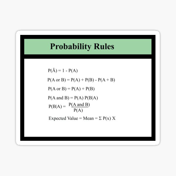 "Probability Rules: The StatisticsMatrix at Redbubble, 2020" Sticker ...