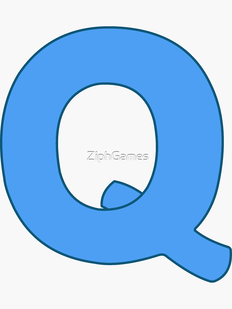 "letter q blue" Sticker for Sale by ZiphGames | Redbubble