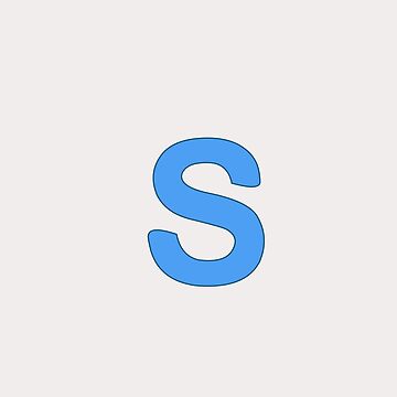 Pegatina for Sale con la obra «letra s azul» de ZiphGames | Redbubble
