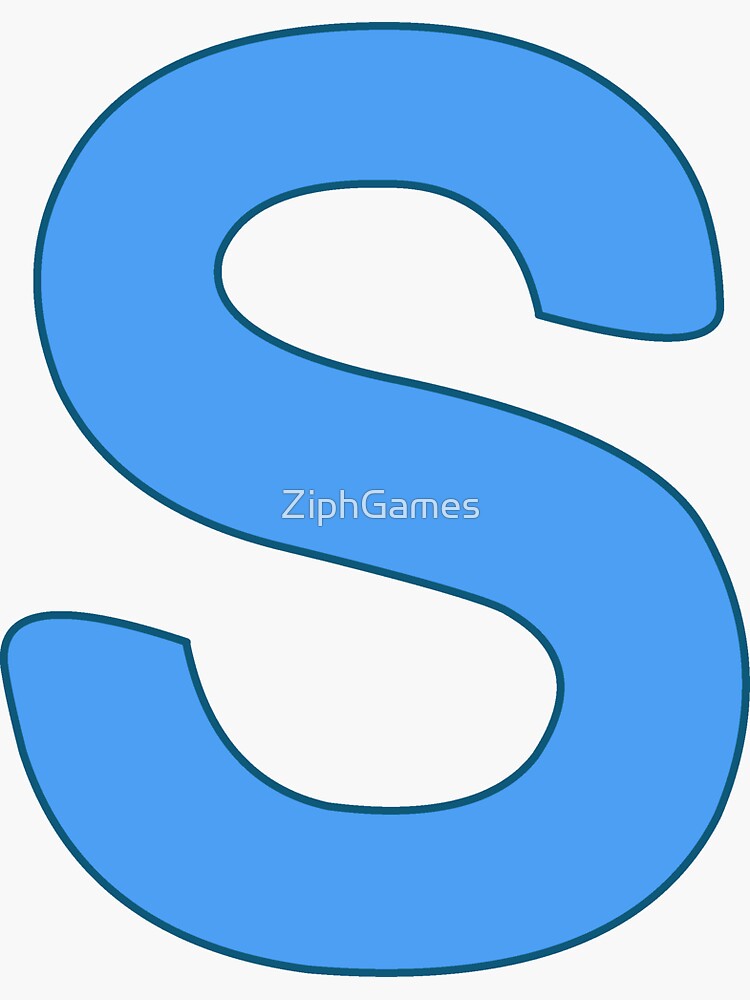 Pegatina for Sale con la obra «letra s azul» de ZiphGames | Redbubble