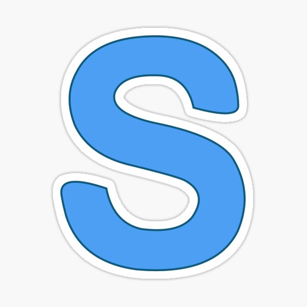 "letter s blue" Sticker for Sale by ZiphGames | Redbubble