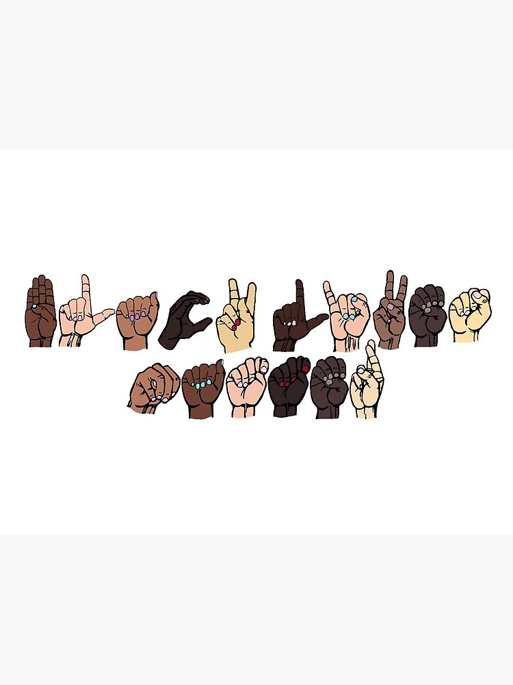 "Black Lives Matter ASL Sticker" Art Print for Sale by stickersbyerinr ...