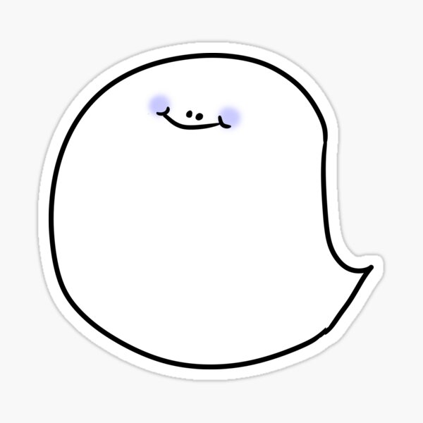"Grinning Ghost" Sticker for Sale by thuunderbiird | Redbubble