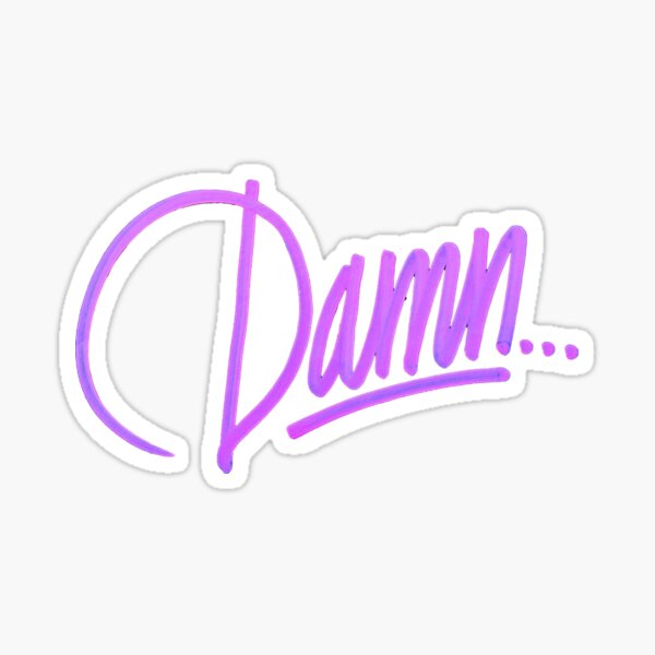 "Damn! Print and fabric" Sticker for Sale by Kingofdotlondon | Redbubble