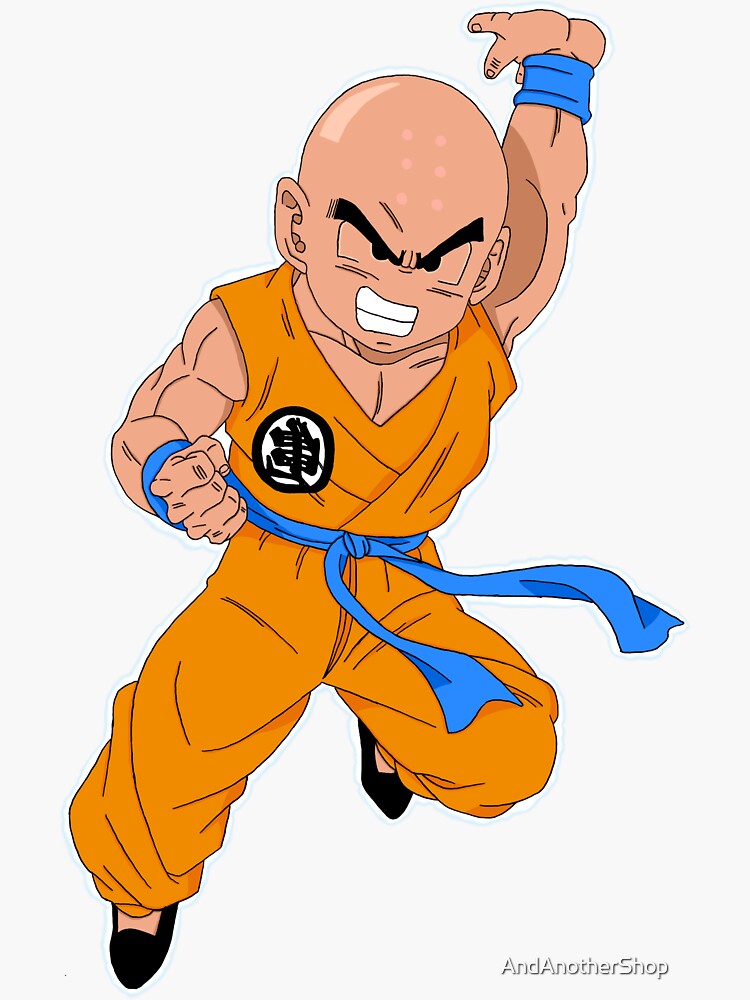 "Krillin inspired by Dragonball Z" Sticker for Sale by AndAnotherShop ...
