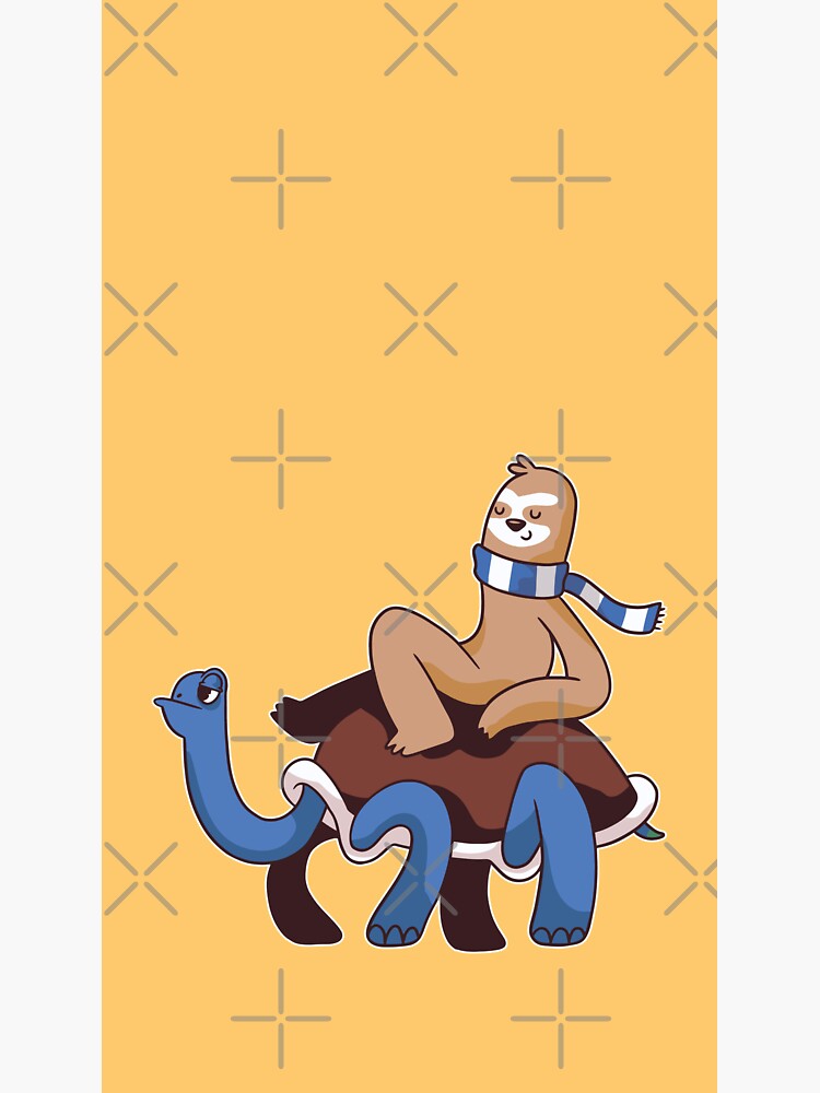 "Sloth Riding Turtle" Sticker by duron4 | Redbubble